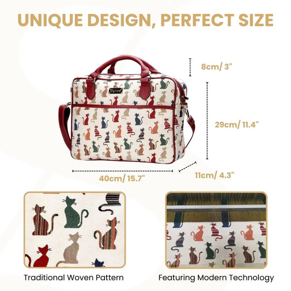 CPU-CHEKY | Cheeky Cat Computer Laptop Bag Case 15.6" – Signare USA