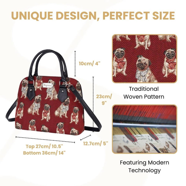 Pug Convertible Top Handle Purse Bag – Signare USA